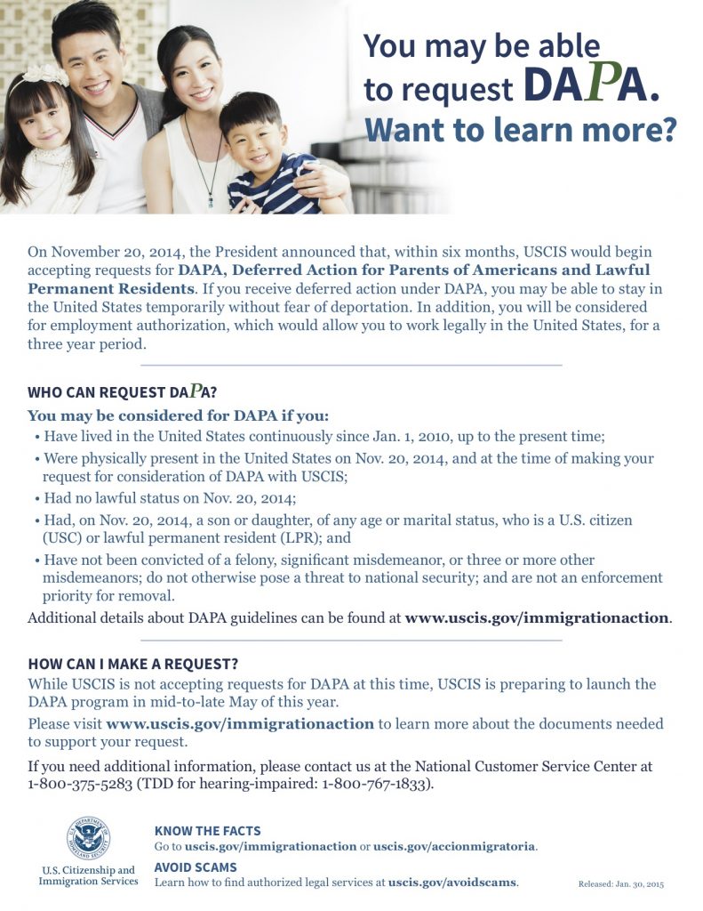 Deferred Action for Parents of Americans and Lawful Permanent Residents ...
